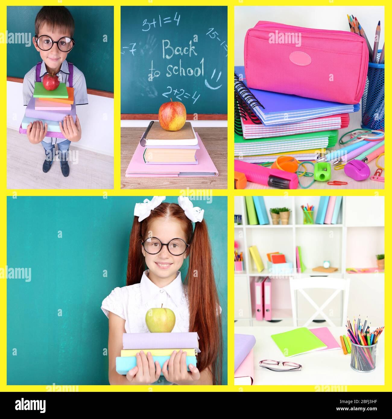 Collage educate hi-res stock photography and images - Alamy