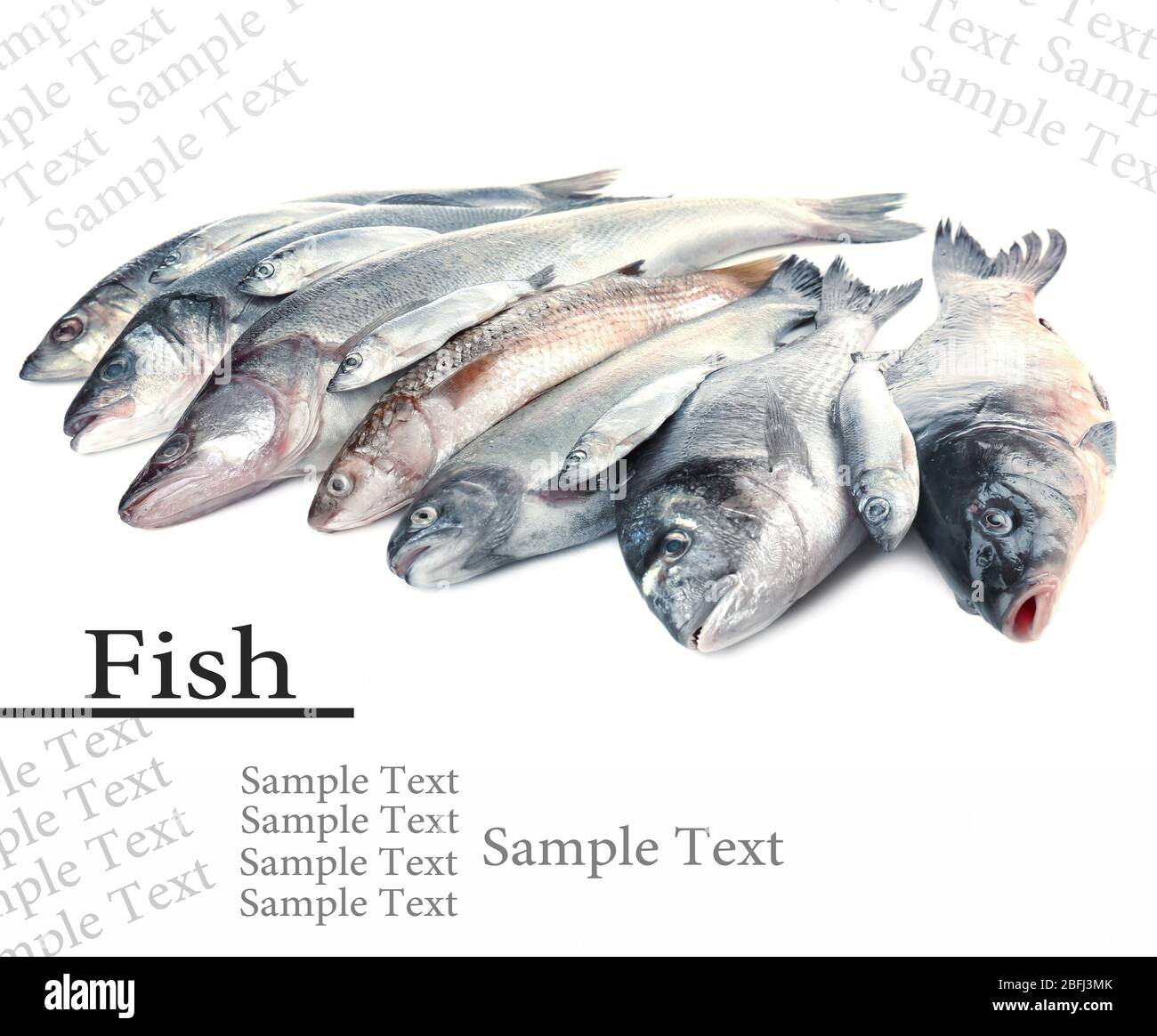 Fresh fish isolated on white Stock Photo - Alamy