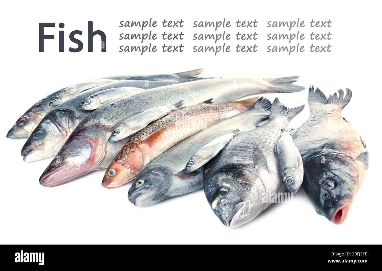 Fresh fish, isolated on white Stock Photo - Alamy