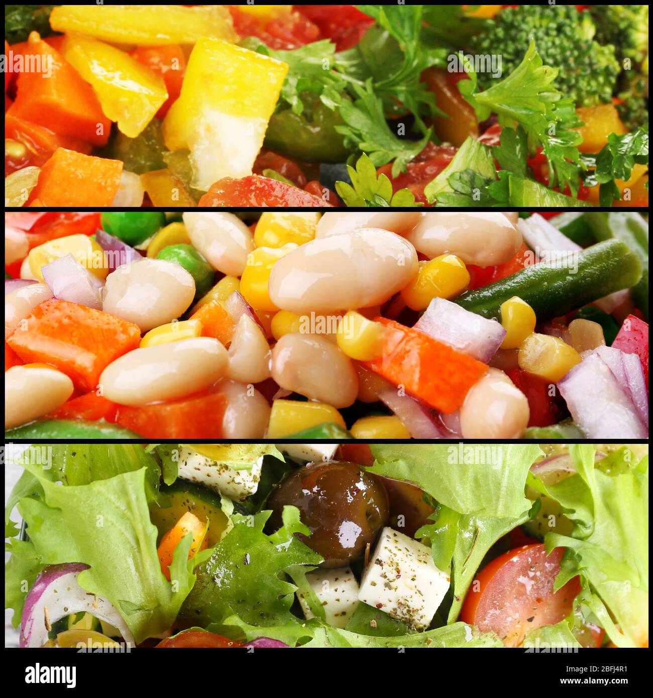 Healthy dishes in collage Stock Photo - Alamy