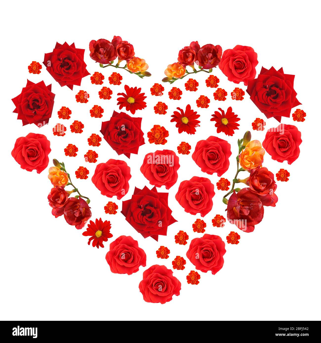Heart frame rose flower collage hi-res stock photography and images - Alamy