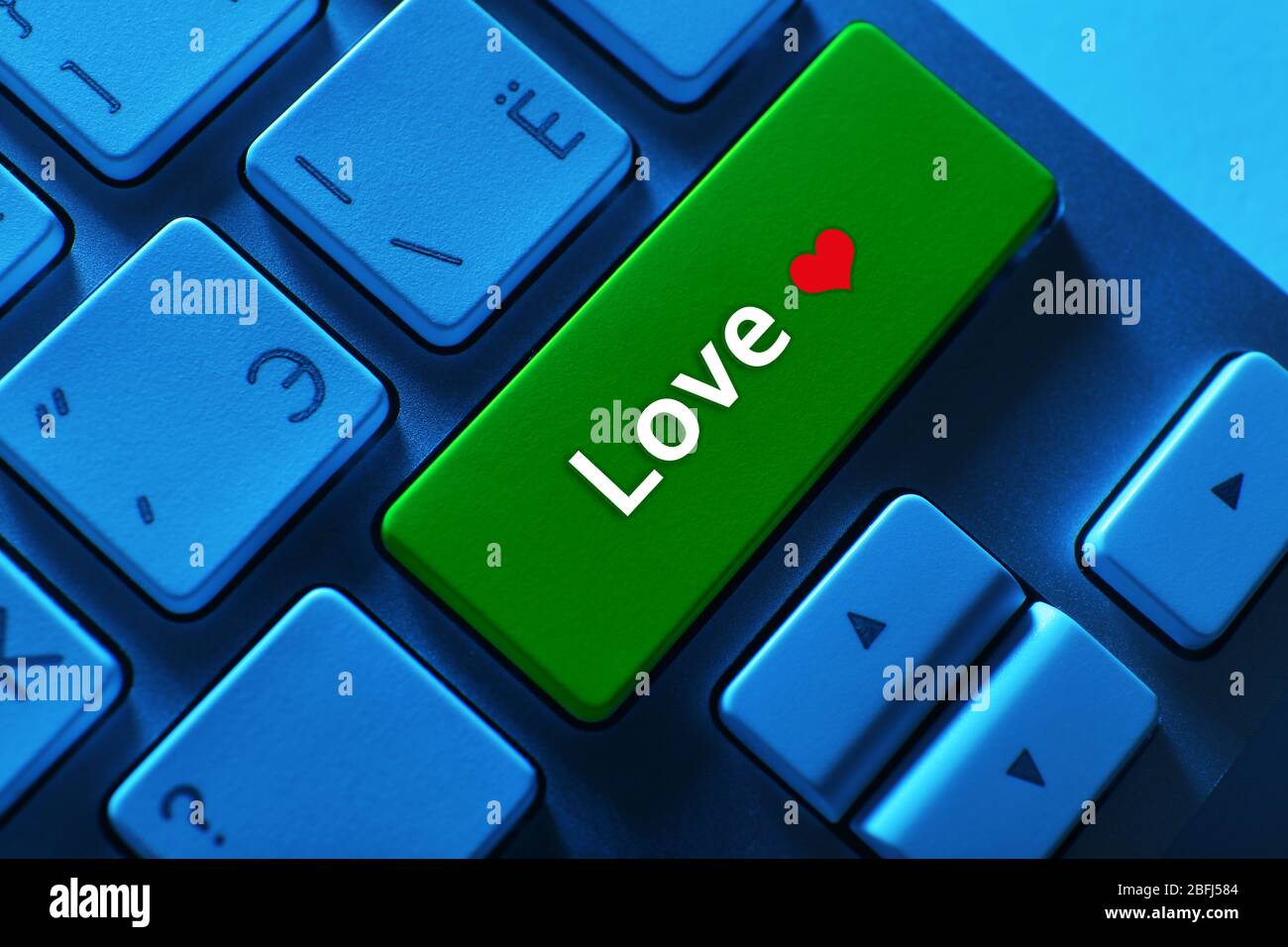 Computer keyboard love text close hi-res stock photography and images ...