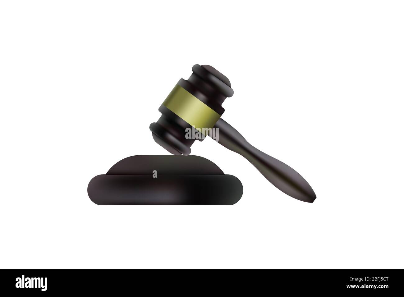 Judge wooden gavel. Vector illustration hammer. Icon justice White ...