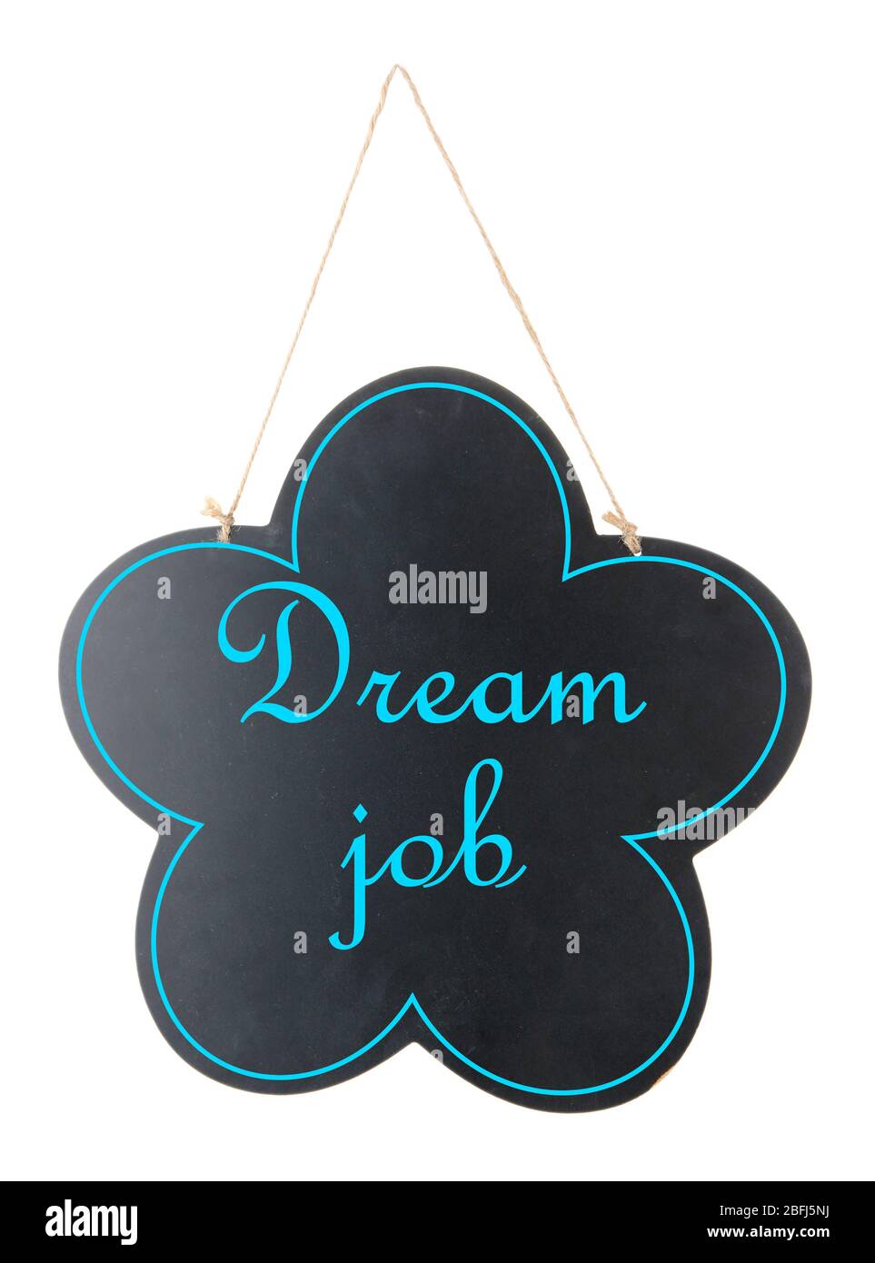 Signboard with Dream Job text on it isolated on white Stock Photo - Alamy