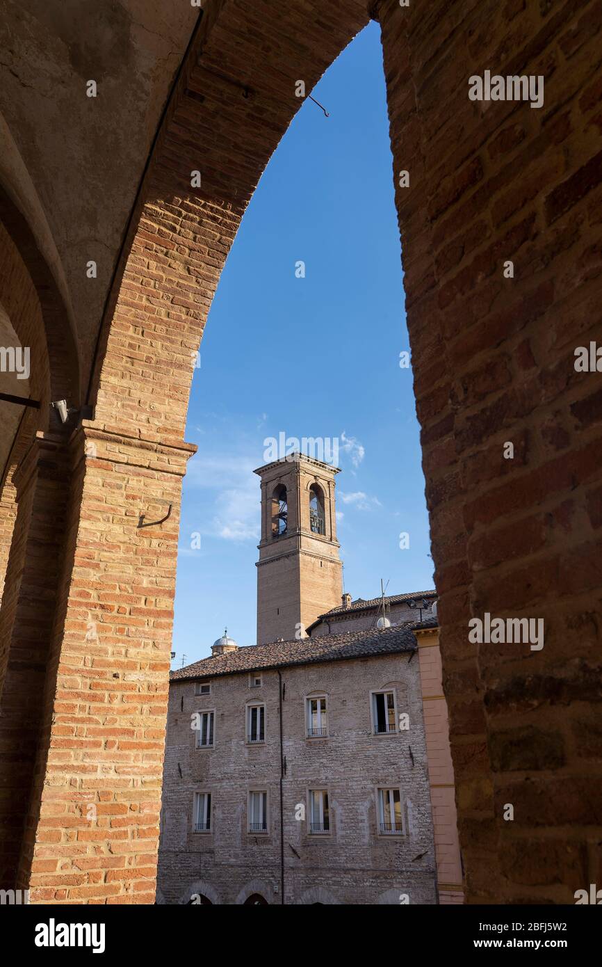 Fabriano, Ancona, Marche, Italy: exterior of historic buildings Stock ...