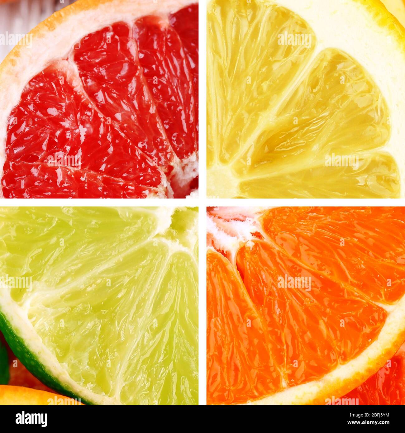 Citrus fruits in colorful collage Stock Photo - Alamy