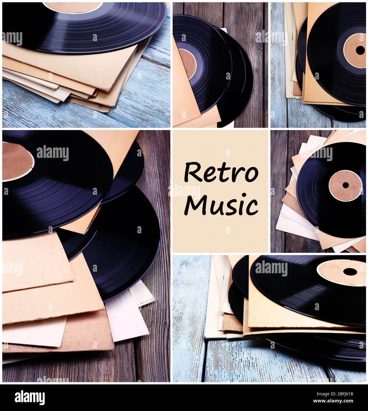 Vinyl album covers collage hi-res stock photography and images - Alamy