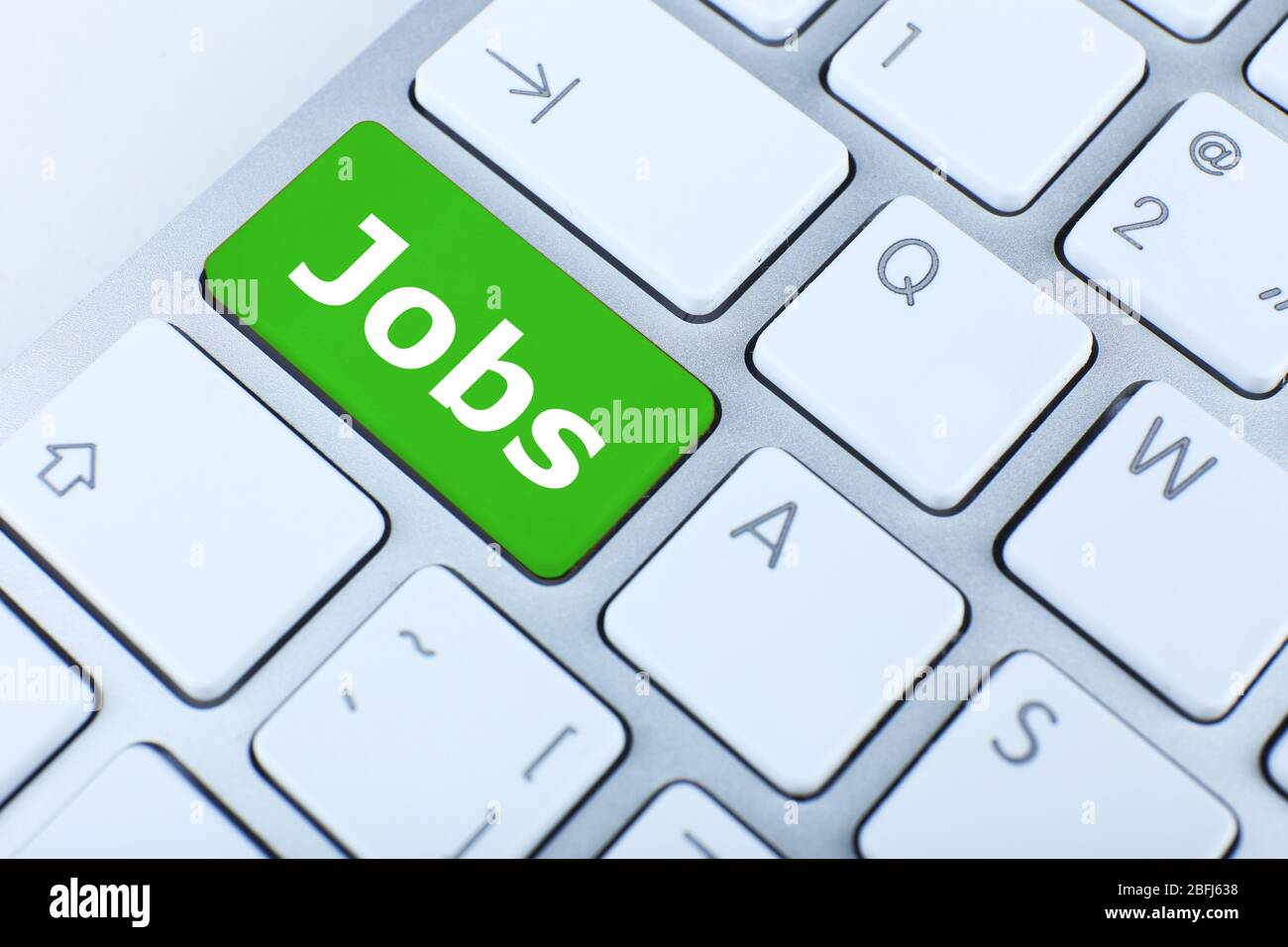 Close up of Jobs keyboard button Stock Photo - Alamy