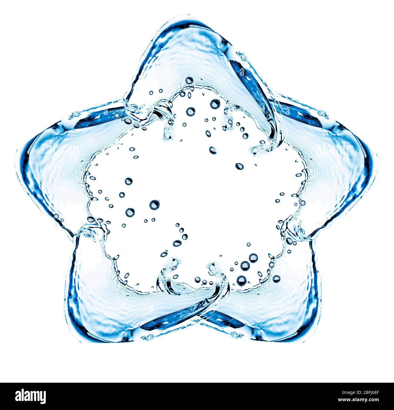 Water splashing shaped as star isolated on white Stock Photo - Alamy