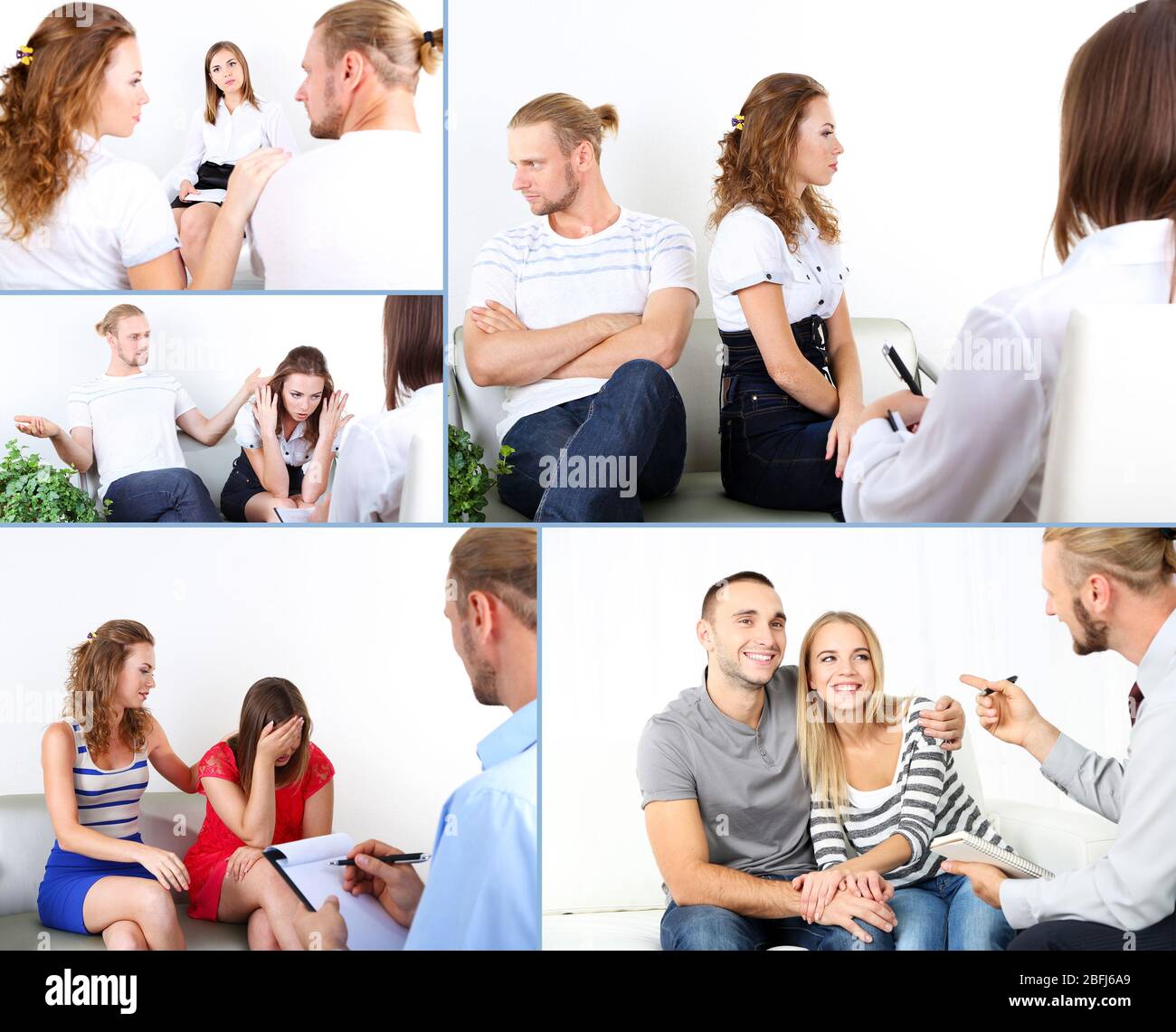 Collage of psychologist consulting Stock Photo - Alamy