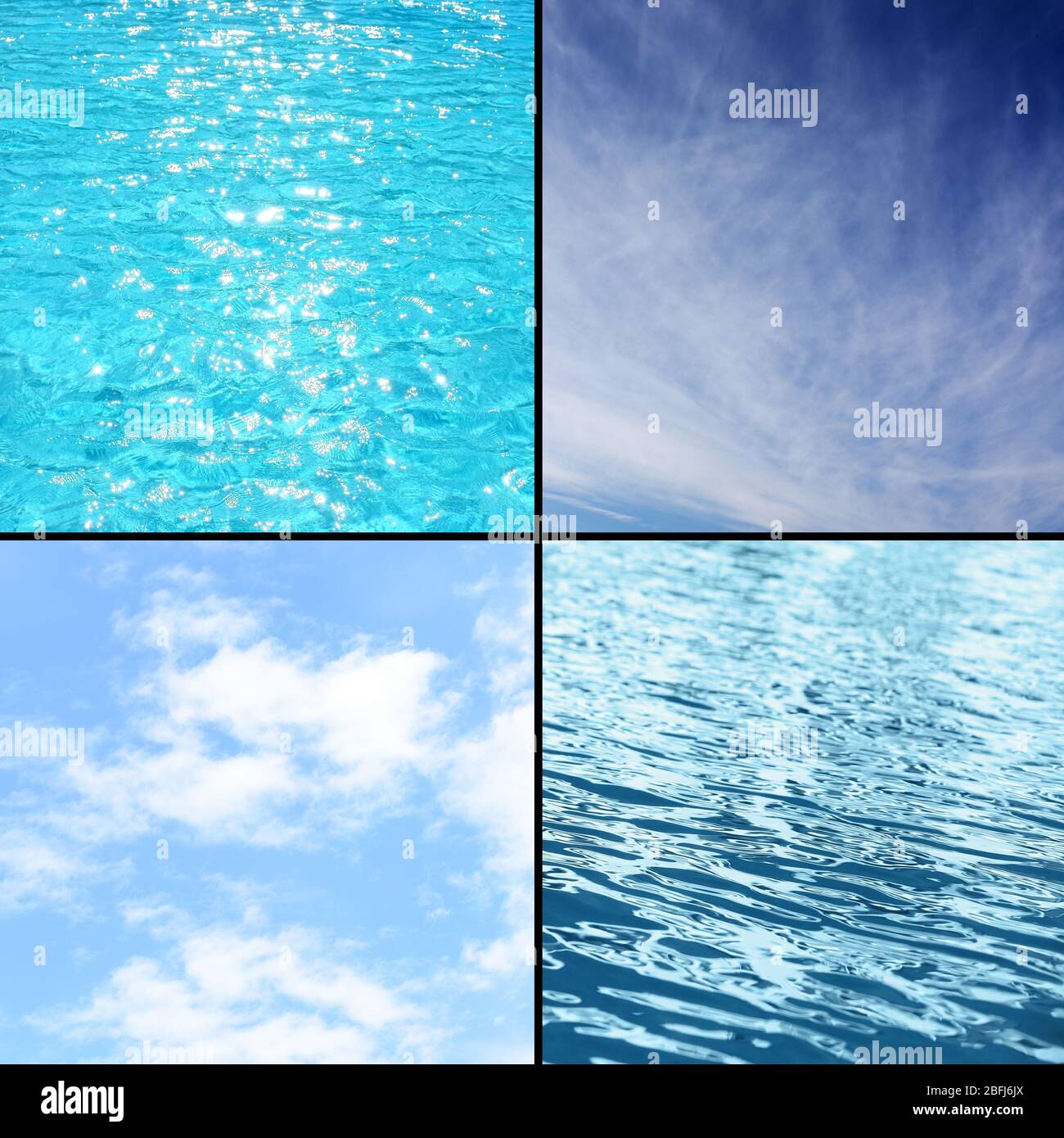 Sky and water collage Stock Photo - Alamy