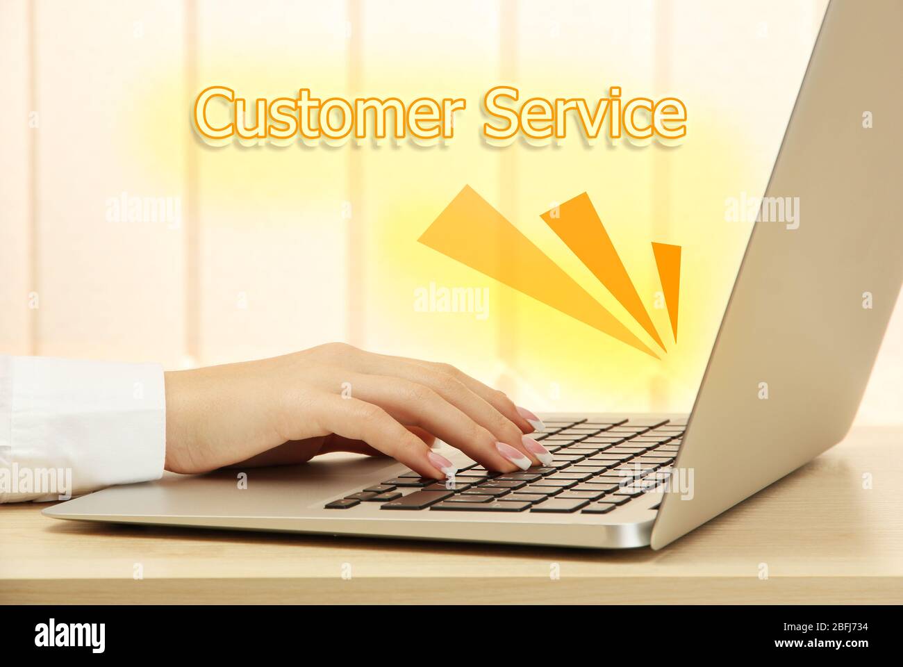 Customer support agent typing hi-res stock photography and images - Alamy