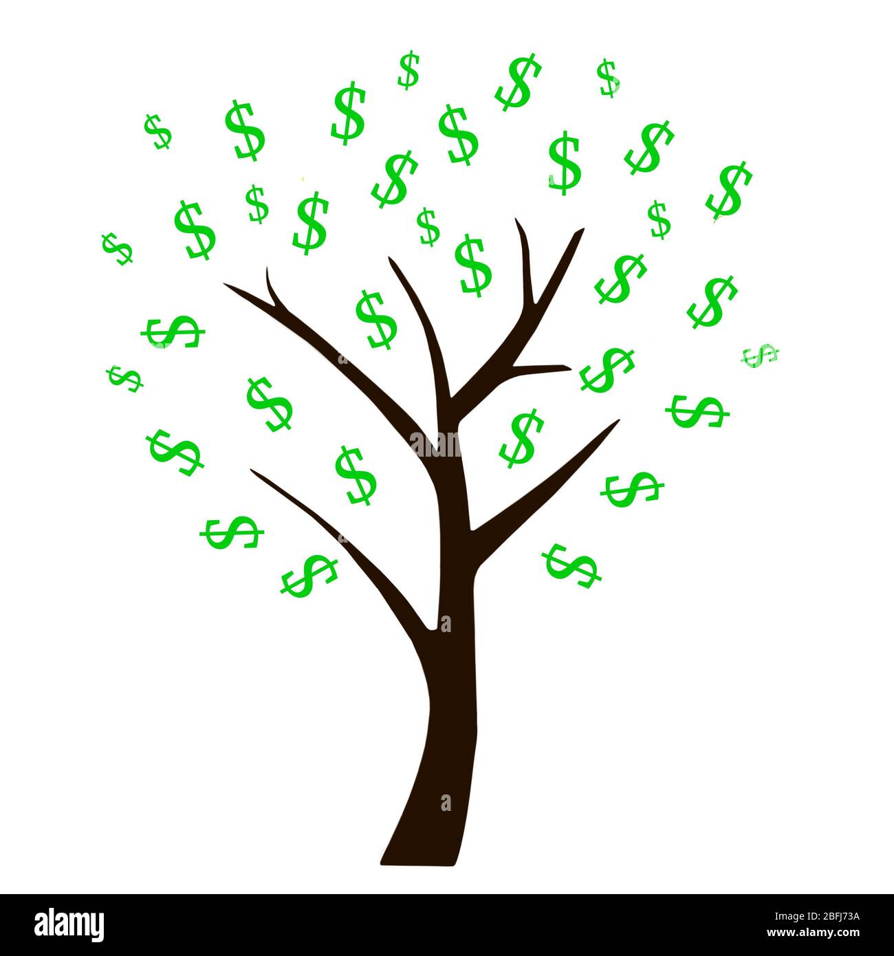 Money tree isolated on white Stock Photo - Alamy