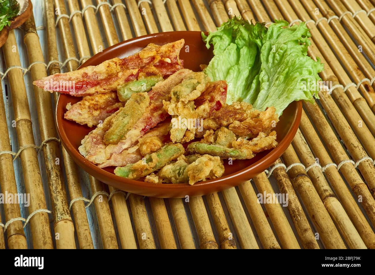 Peixinhos da horta traditional dish in Portuguese cuisine, vegetables ...