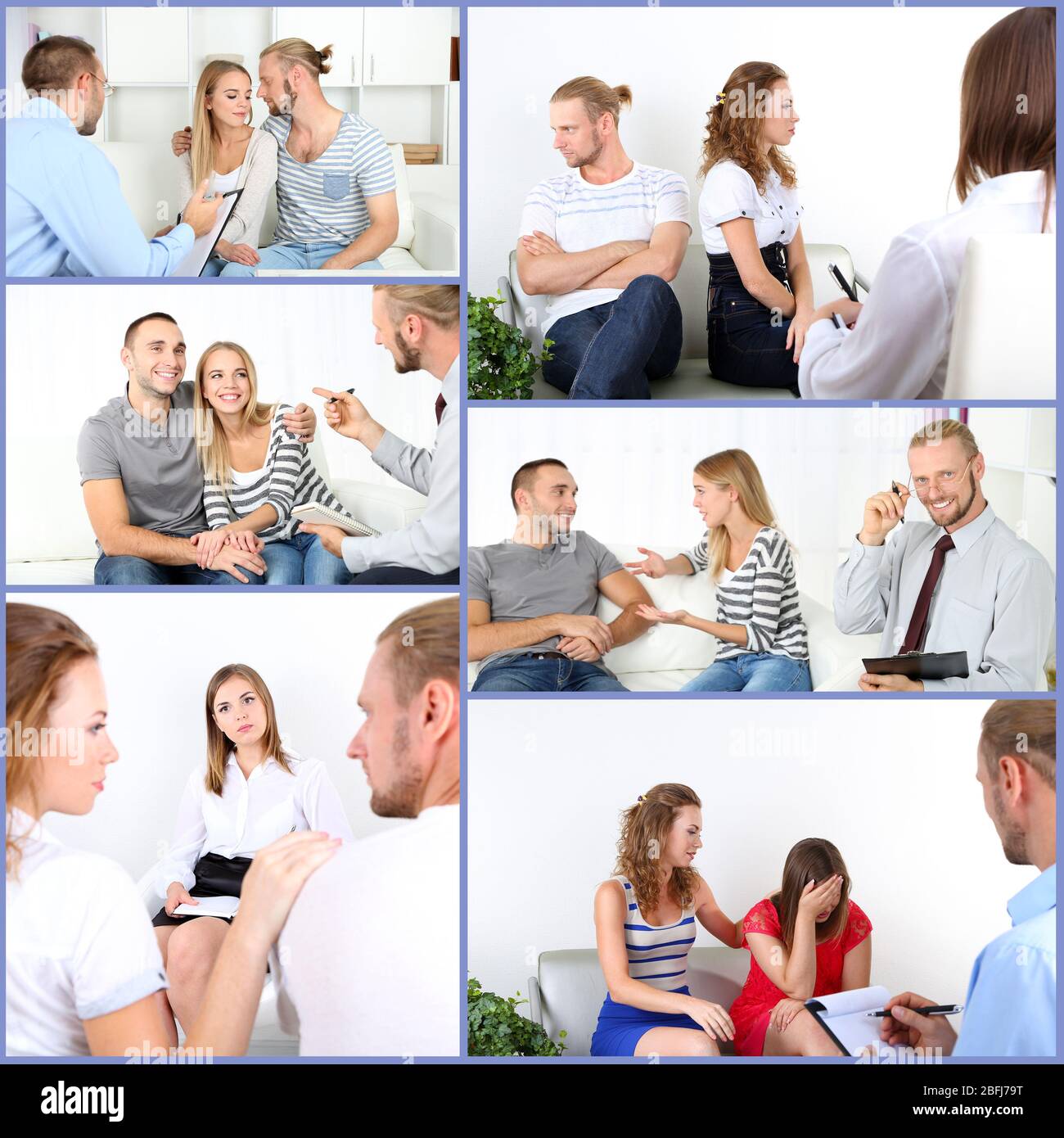 Collage of psychologist consulting Stock Photo - Alamy