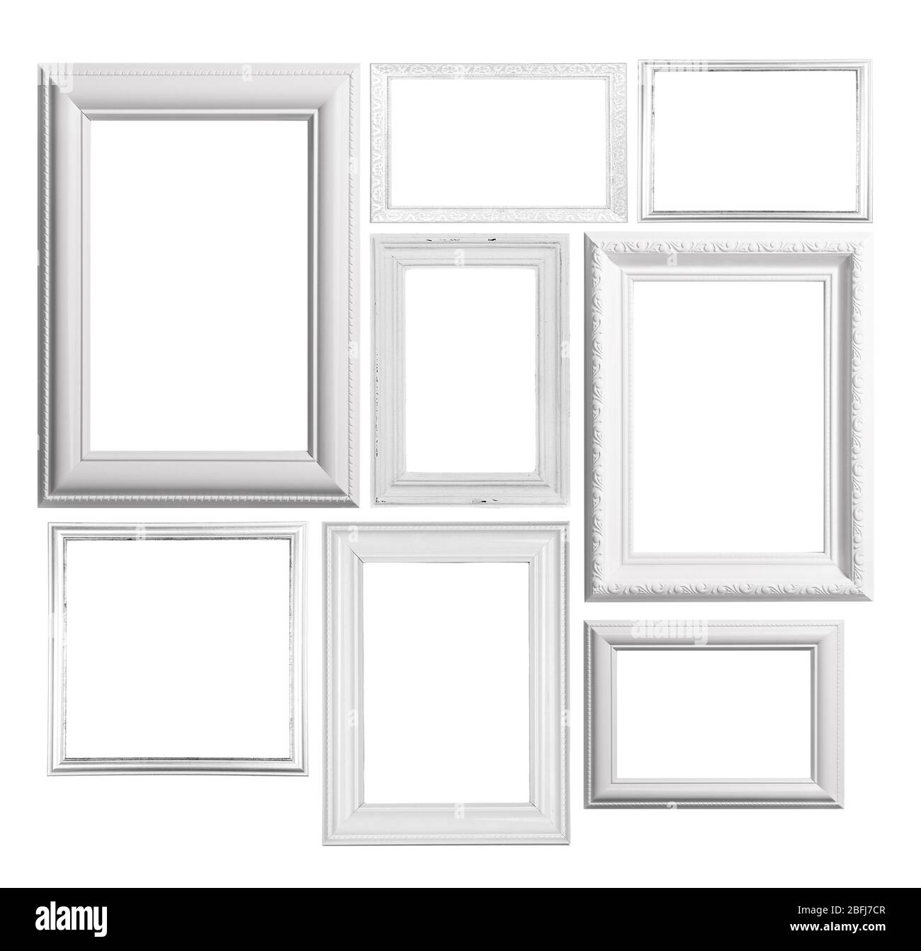 Collage of frames isolated on white Stock Photo - Alamy