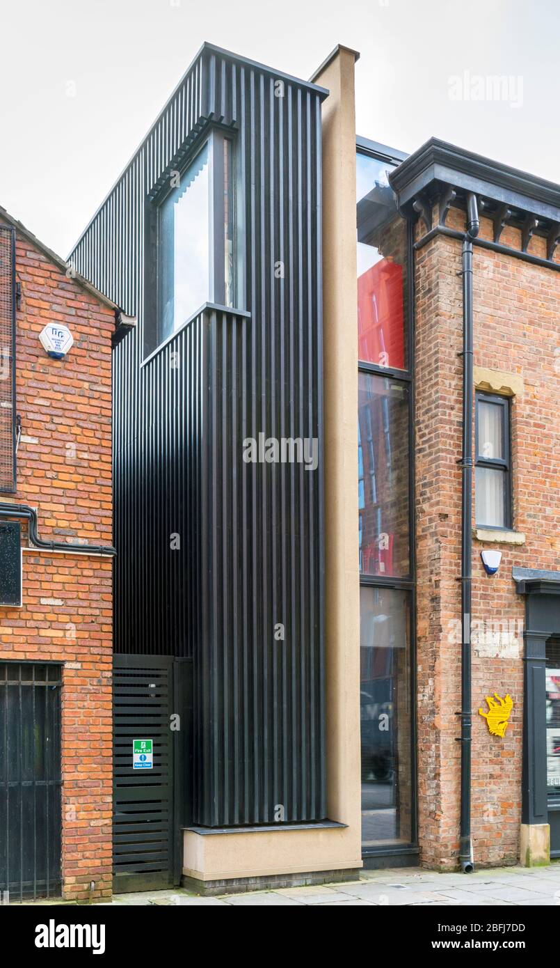 The modern stair-core extension to the Victorian Horsfall building ...