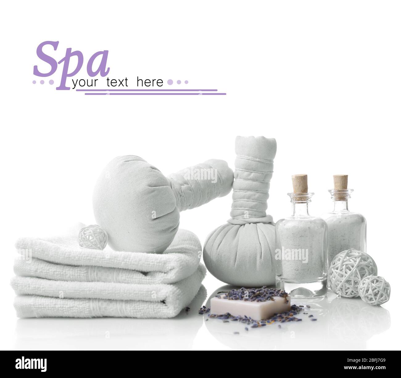 Spa setting isolated on white Stock Photo - Alamy