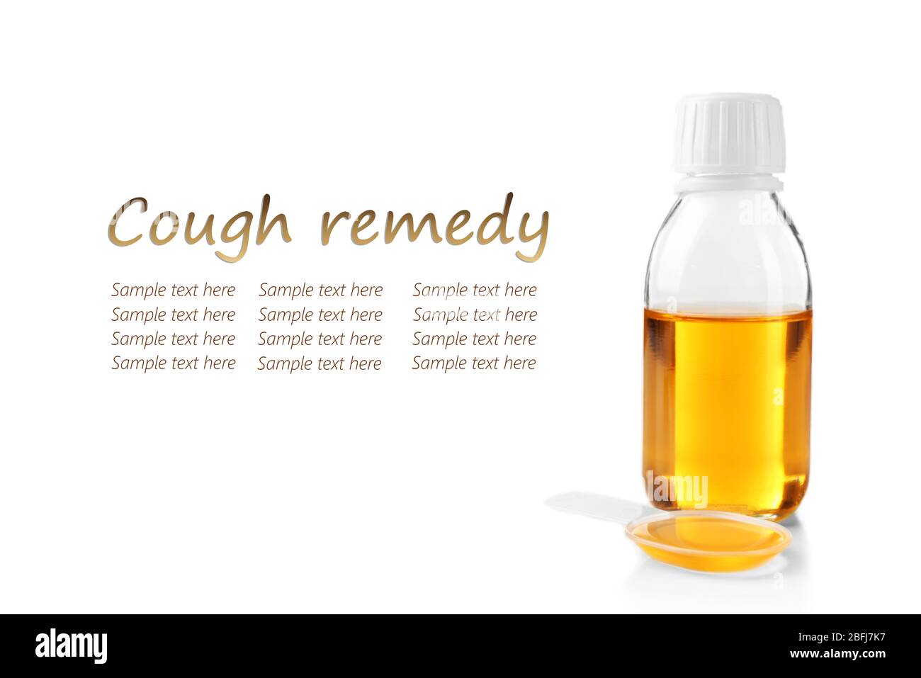 Cough syrup isolated on white Stock Photo - Alamy