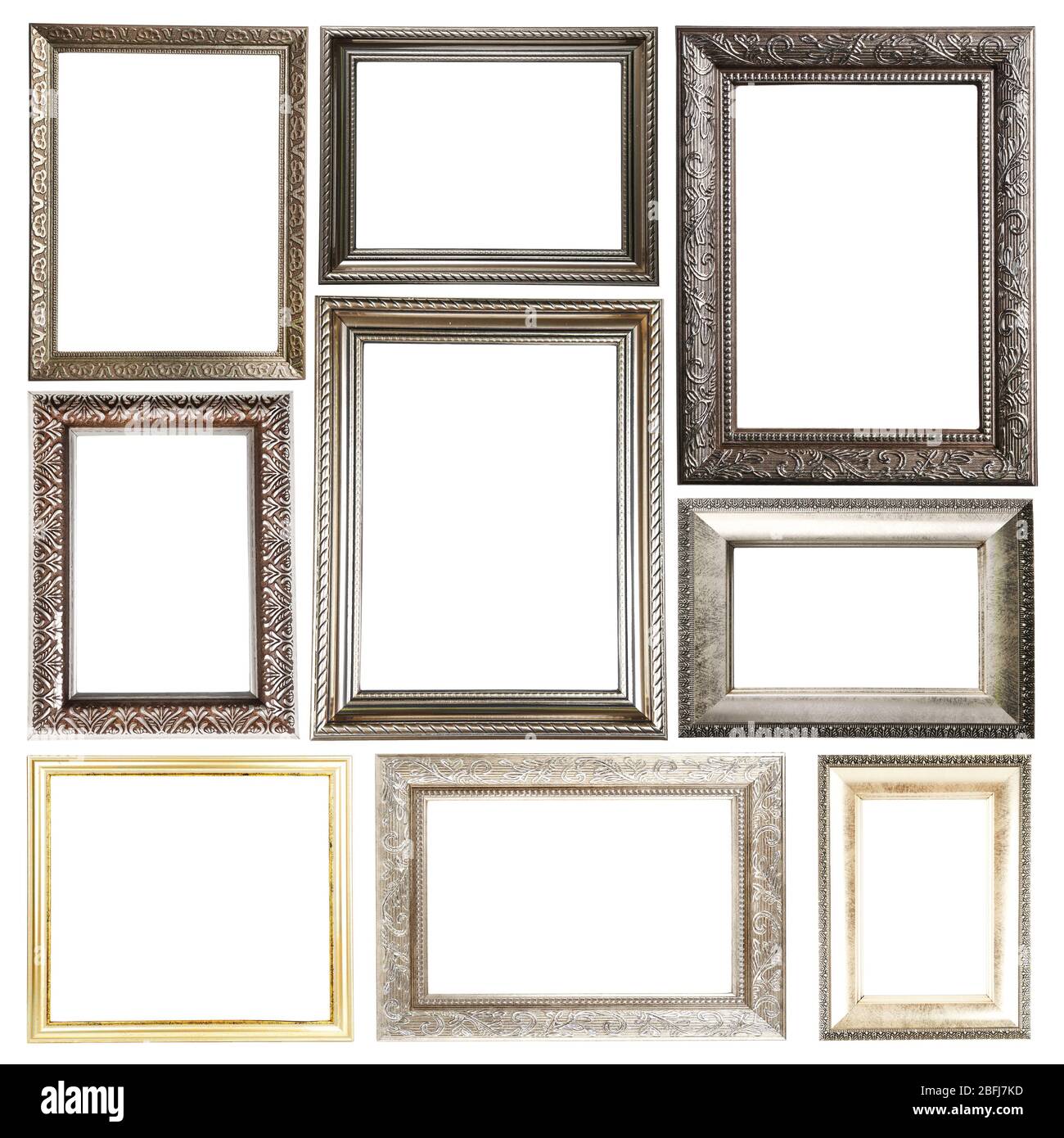Collage of frames isolated on white Stock Photo - Alamy