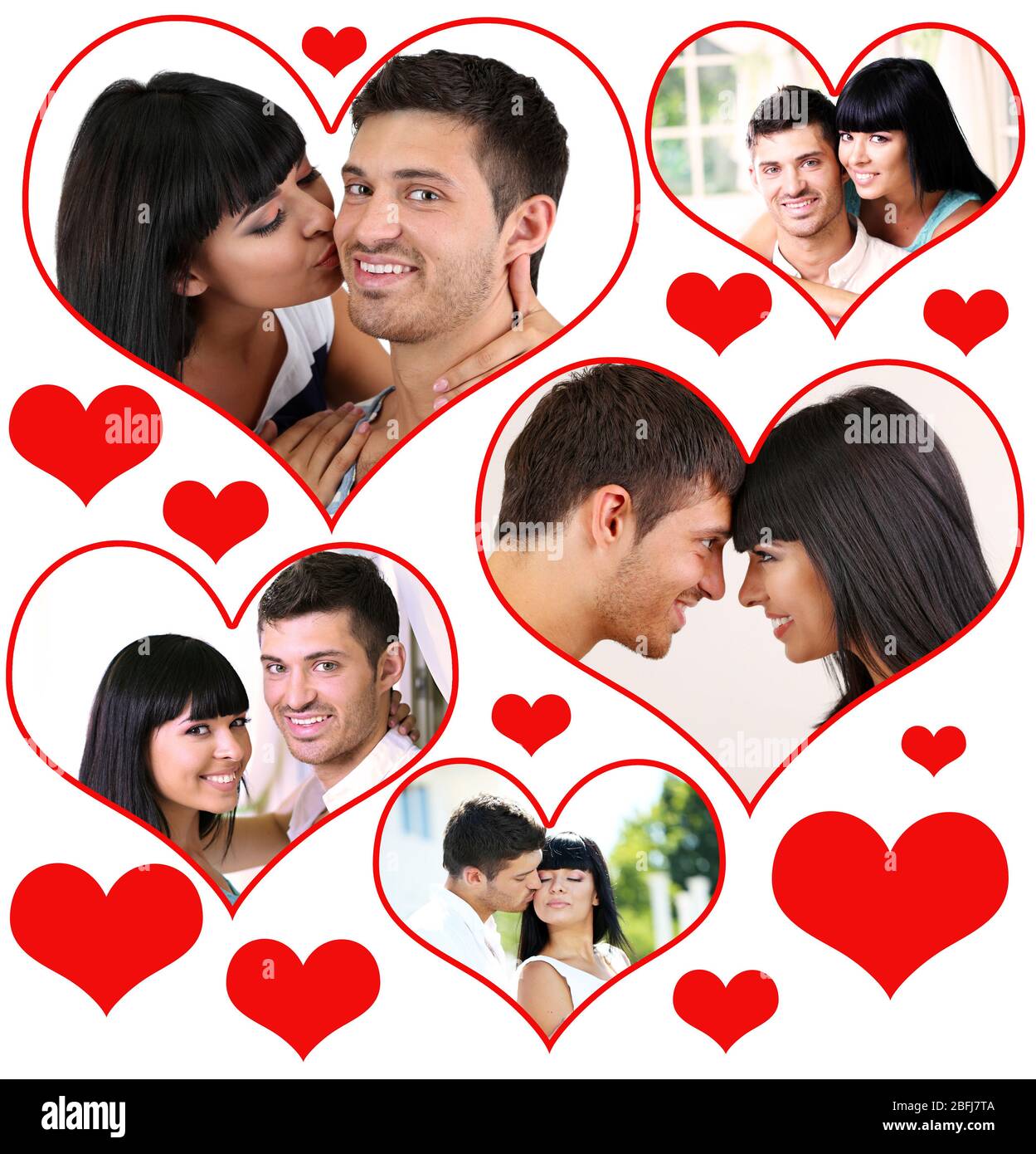 Collage happy family in Cut Out Stock Images & Pictures - Alamy