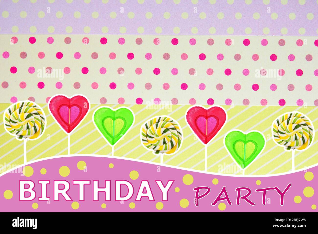 Colorful Birthday poster Stock Photo - Alamy