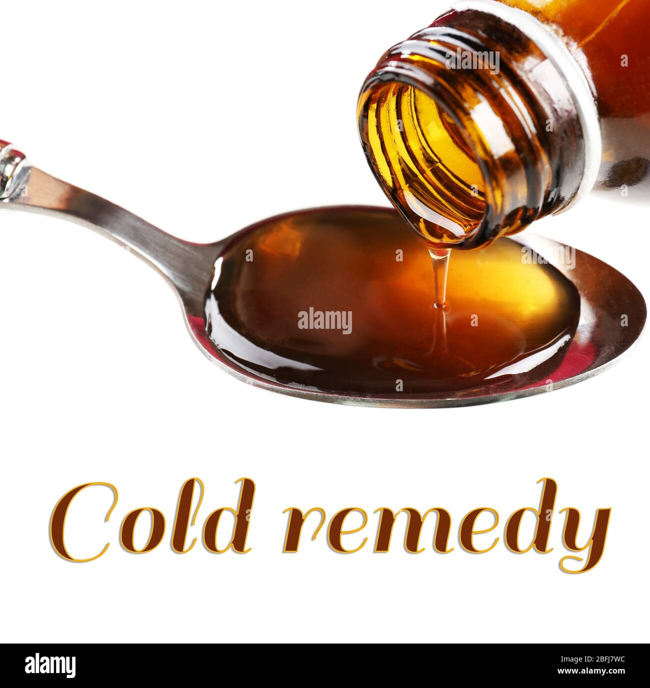 Cough syrup, close-up Stock Photo - Alamy