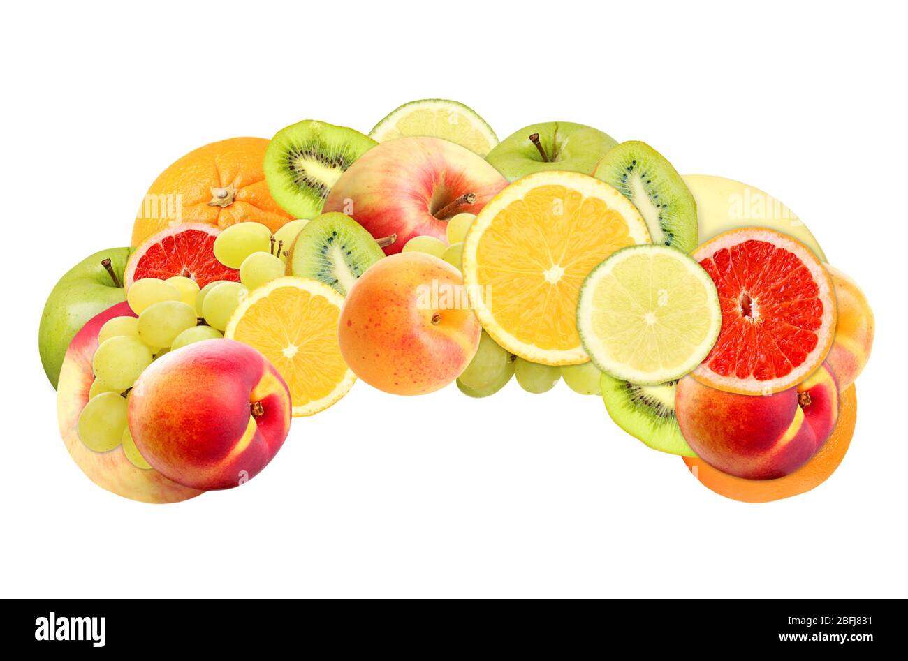 Fruit wig isolated on white Stock Photo - Alamy