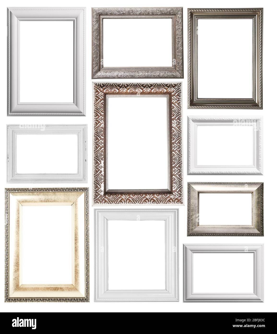 Collage of frames isolated on white Stock Photo - Alamy