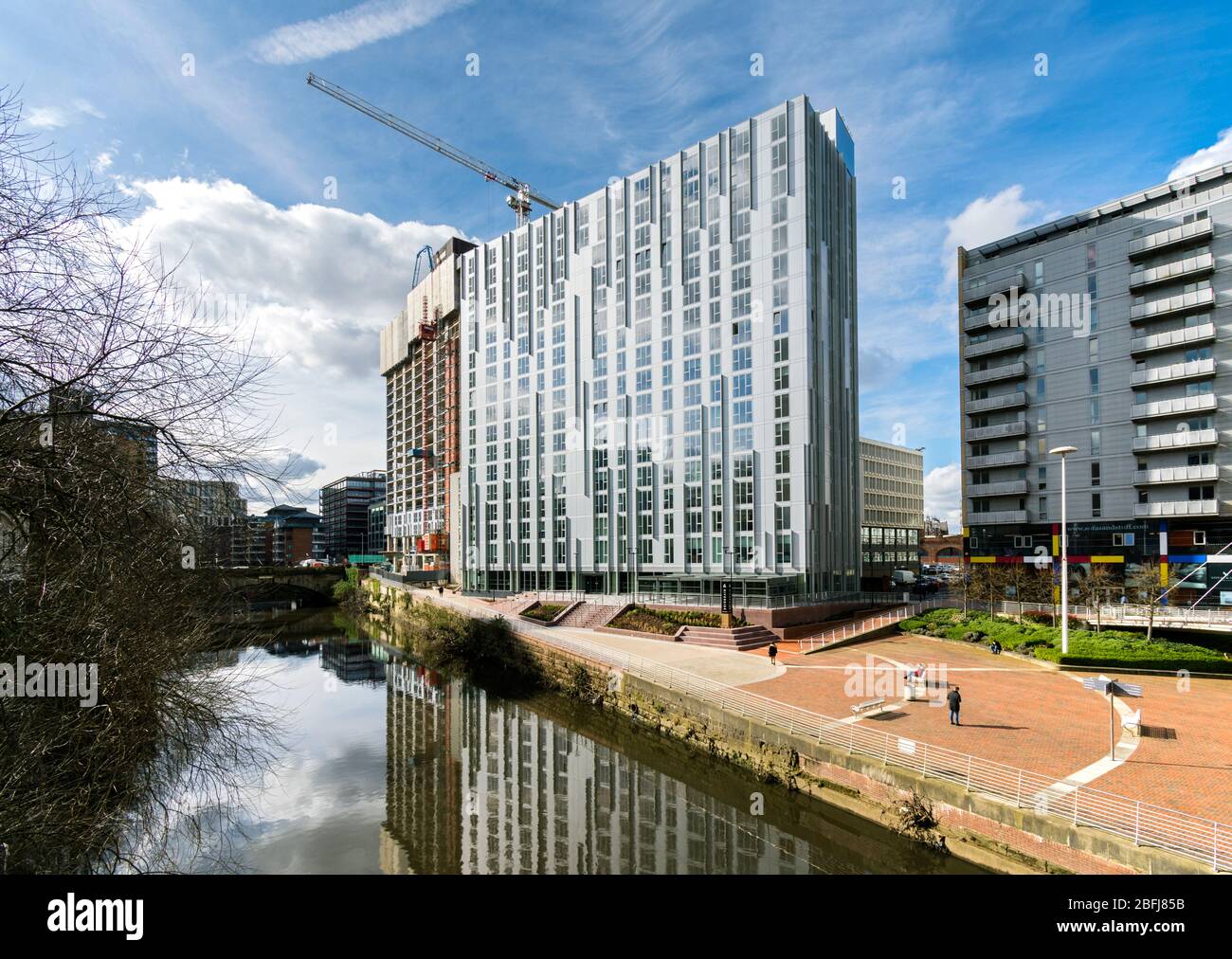 The Trinity Riverside building from the Trinity Bridge, over the river ...