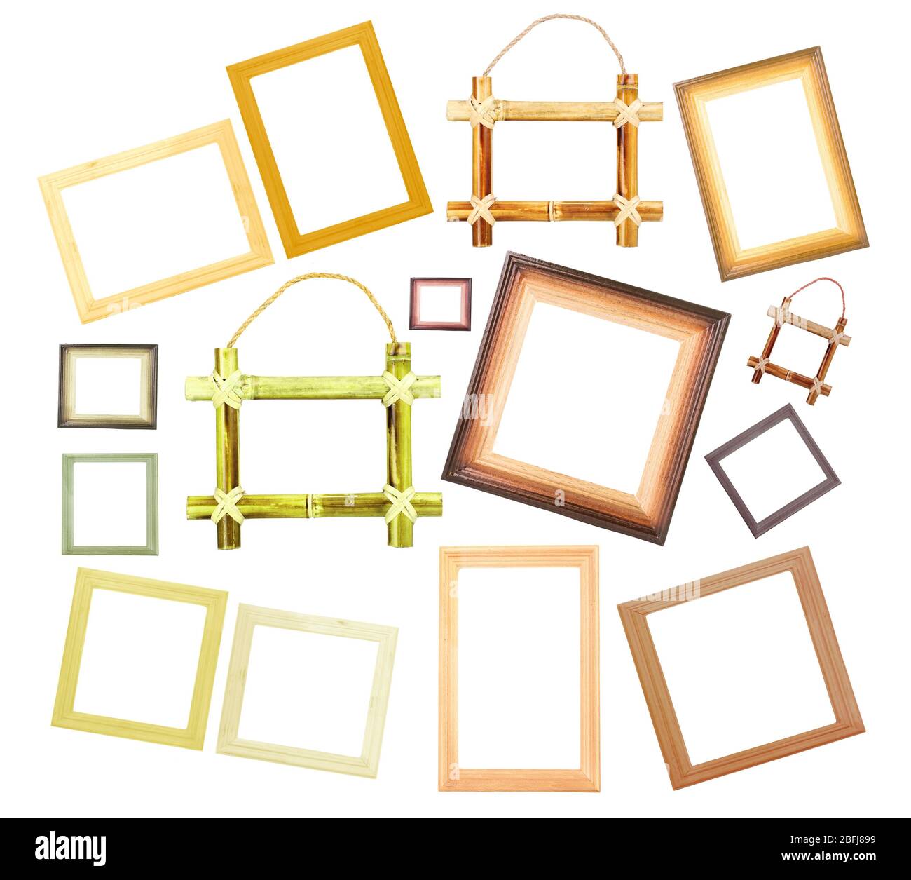 Collage of frames isolated on white Stock Photo - Alamy