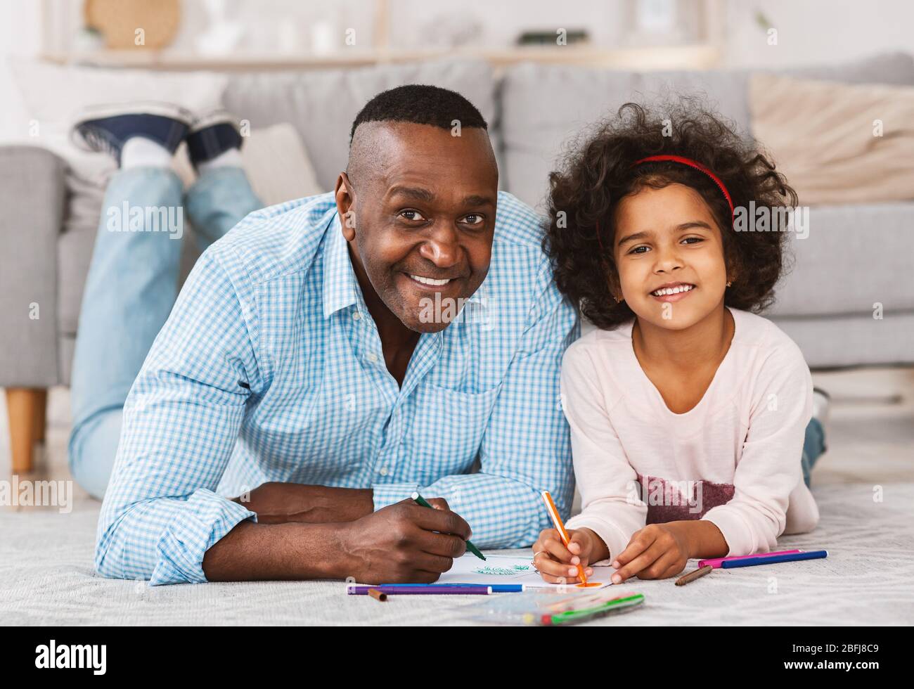 Happy Black Family Drawing