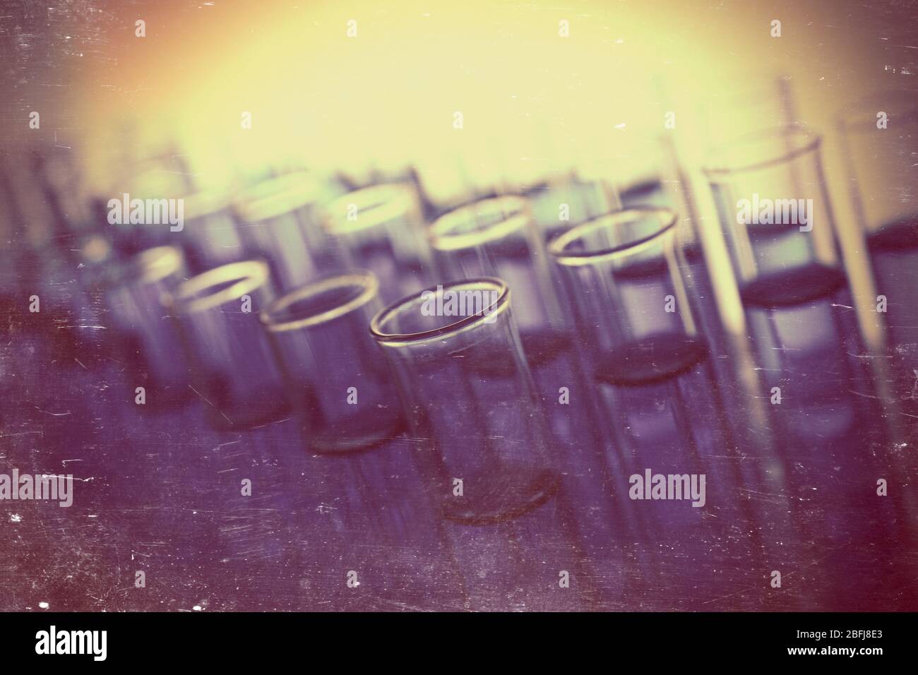 Test-tubes with fluid, close-up Stock Photo - Alamy