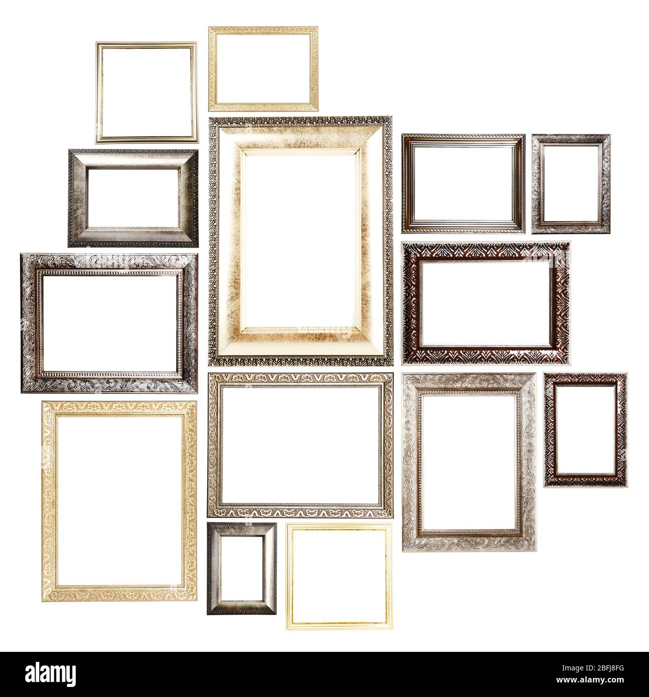 Collection of frames isolated on white Stock Photo - Alamy