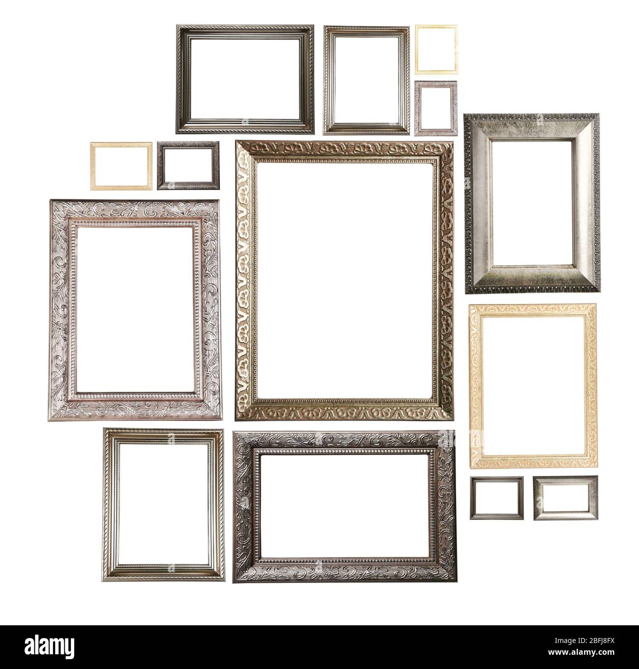 Collage of frames isolated on white Stock Photo - Alamy