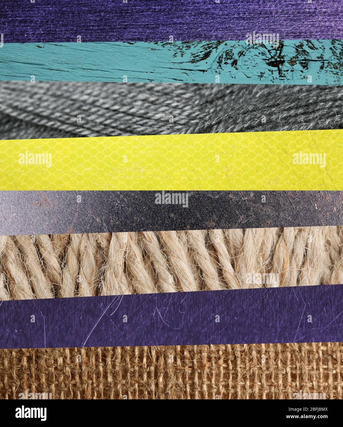 Assortment of different textures in collage, mix of textures as ...