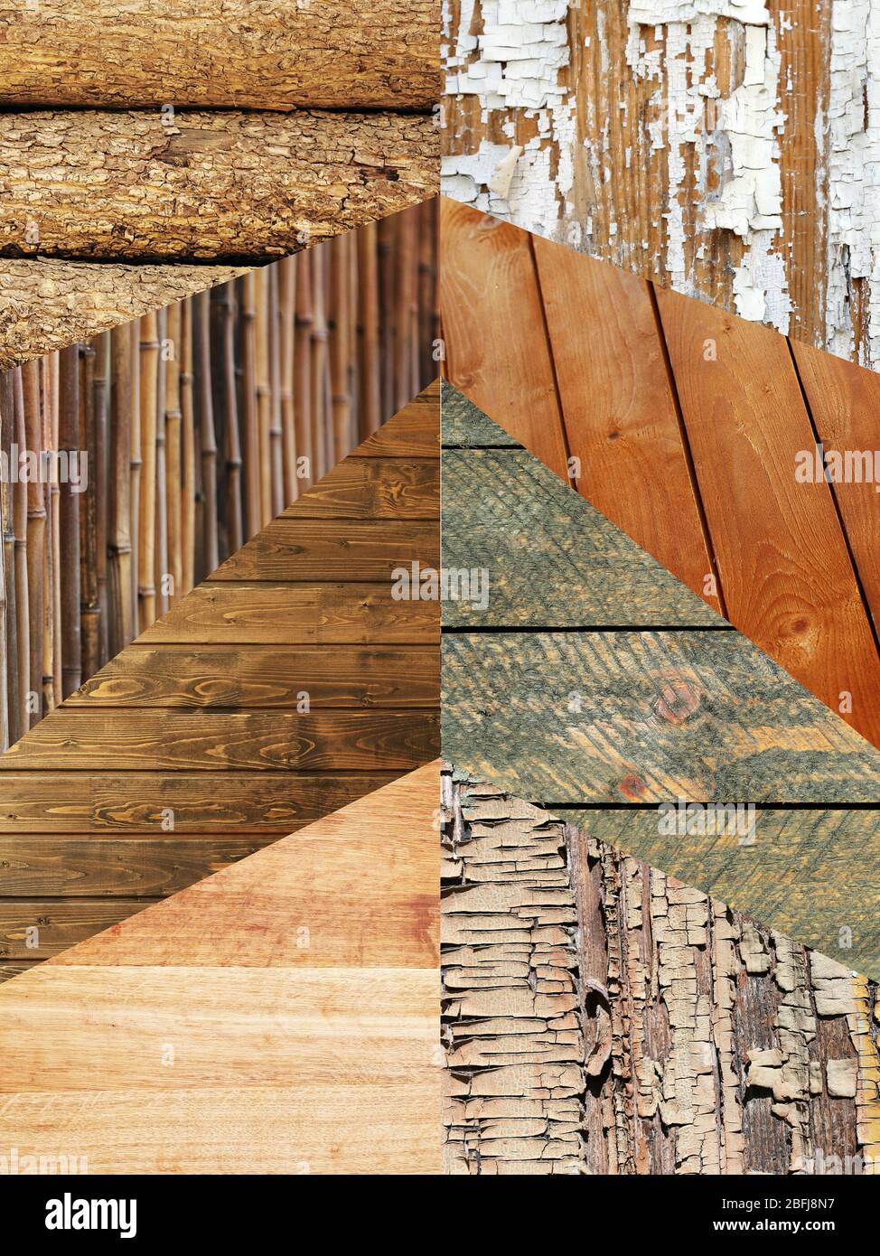 Assortment of different textures in collage, mix of textures as ...