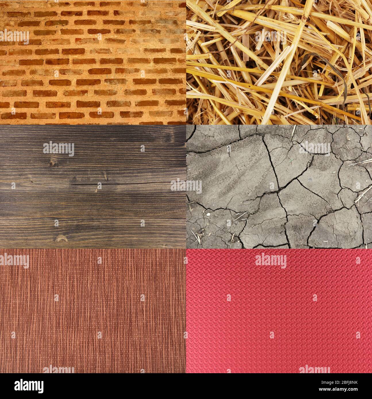 Assortment of different textures in collage, mix of textures as ...