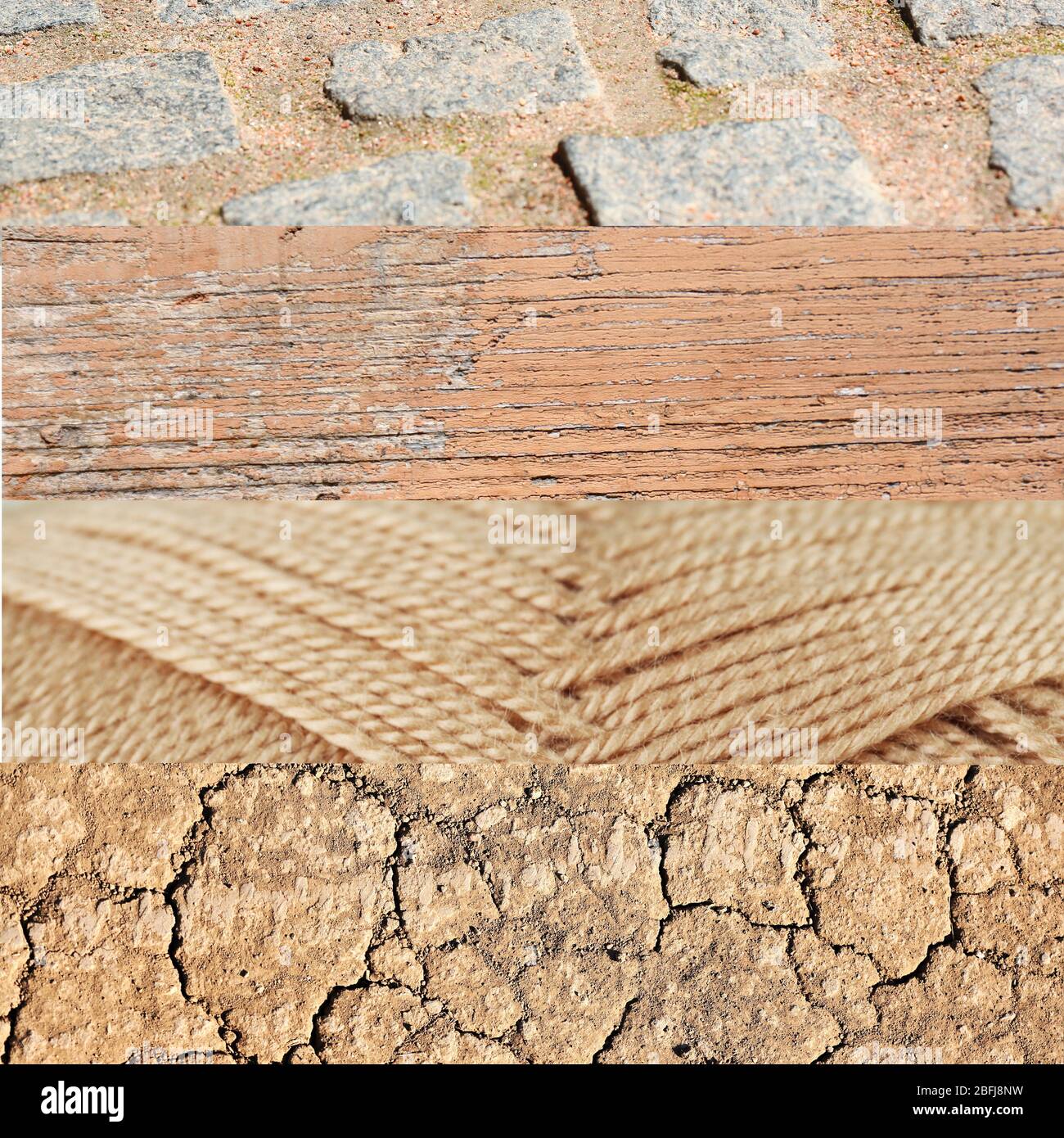 Assortment of different textures in collage, mix of textures as ...