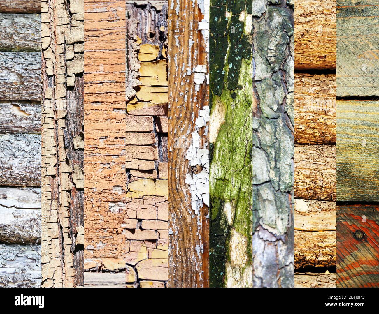 Assortment of different textures in collage, mix of textures as ...