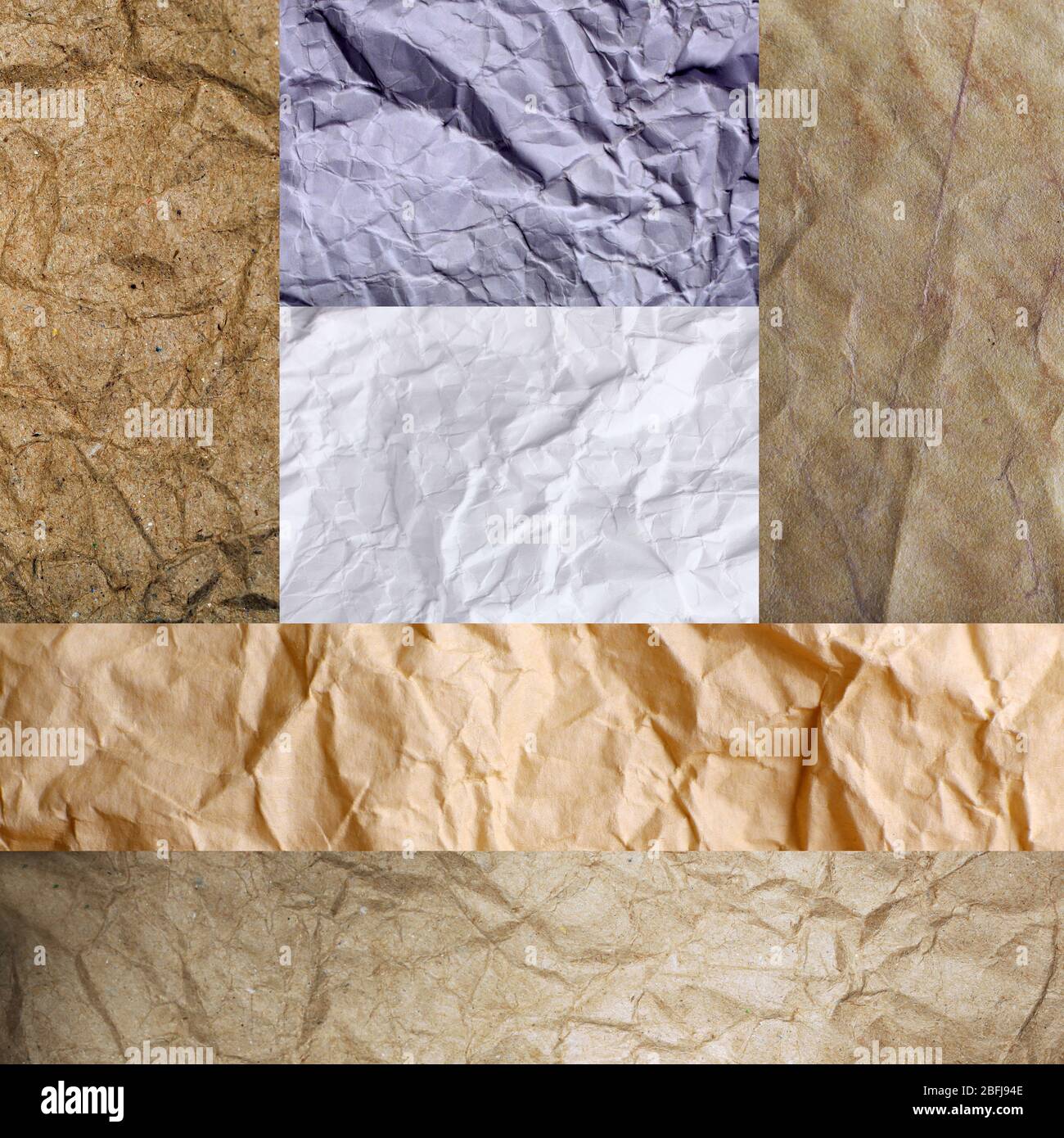 Assortment of different textures in collage, mix of textures as ...