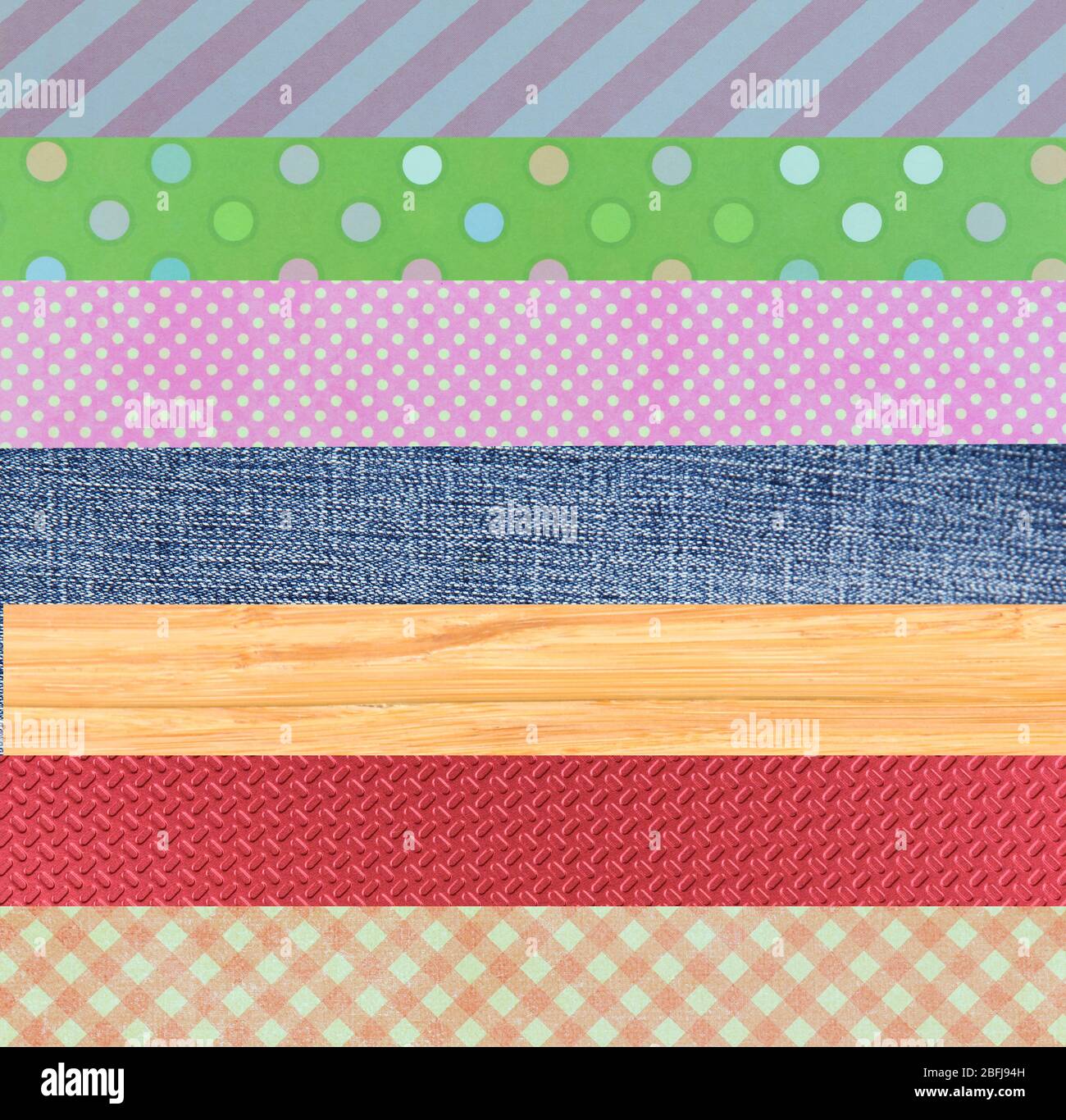 Assortment of different textures in collage, mix of textures as ...