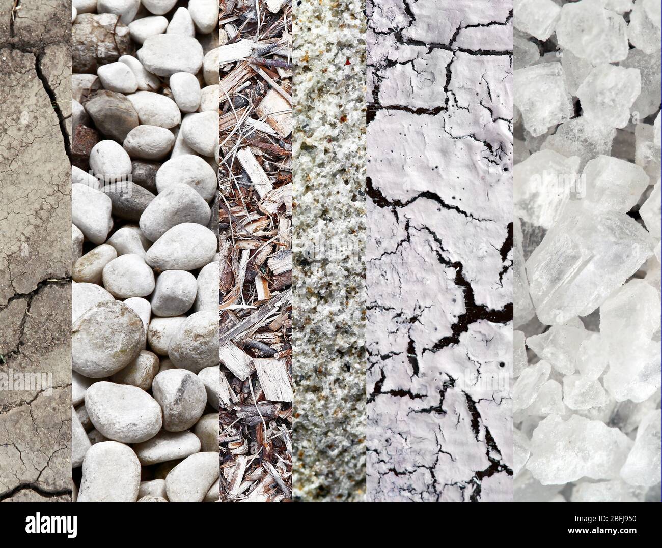 Assortment of different textures in collage, mix of textures as ...