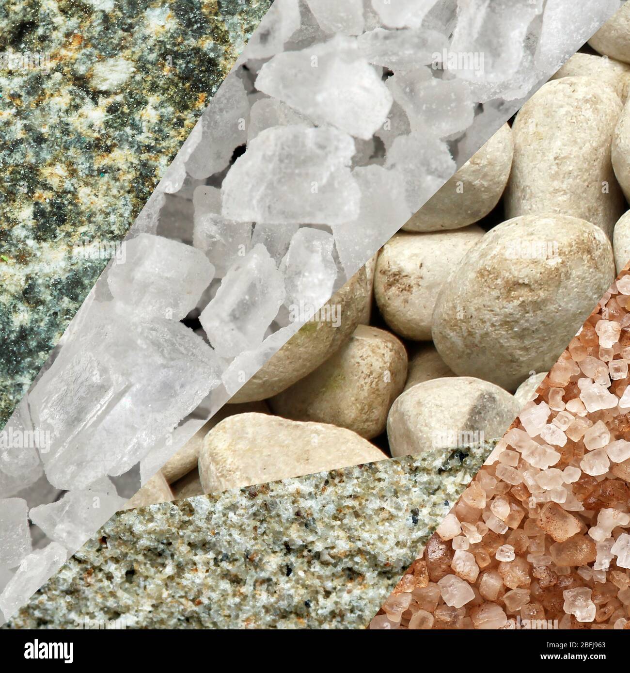 Assortment of different textures in collage, mix of textures as ...