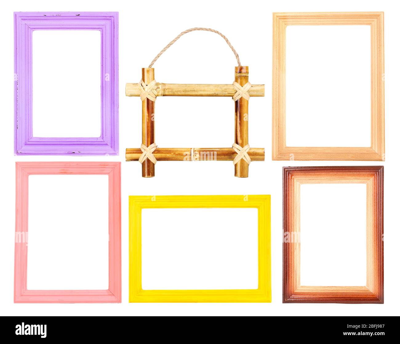 Collage of frames isolated on white Stock Photo - Alamy