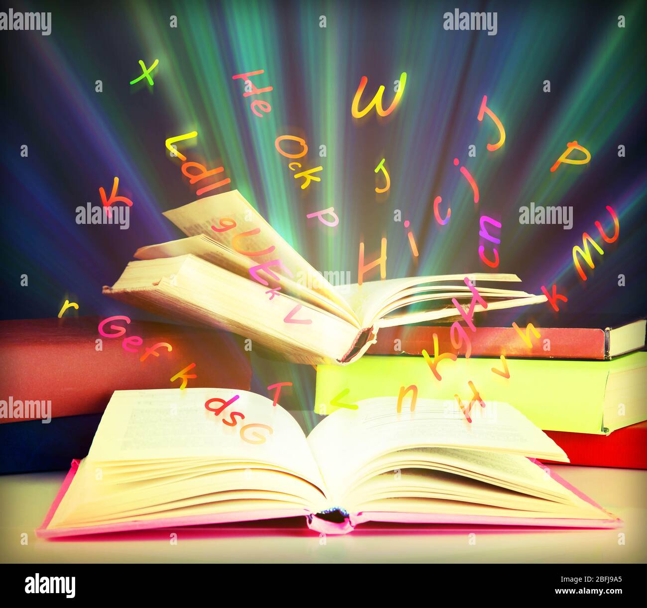 Flying letters hi-res stock photography and images - Alamy