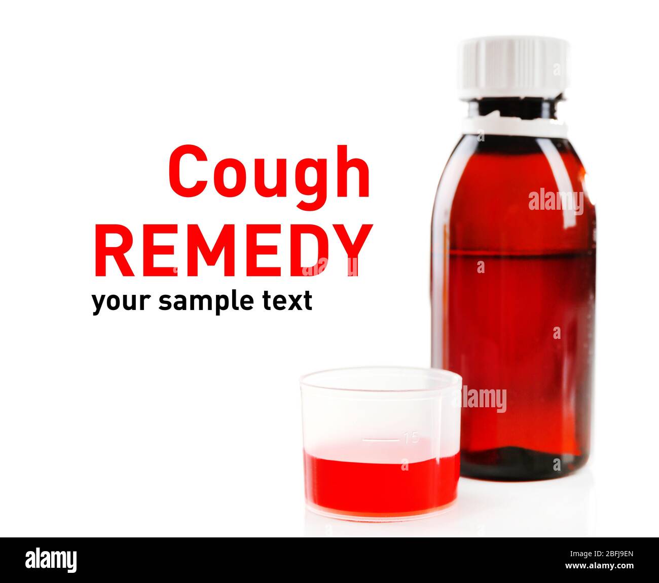 Cough syrup isolated on white Stock Photo - Alamy
