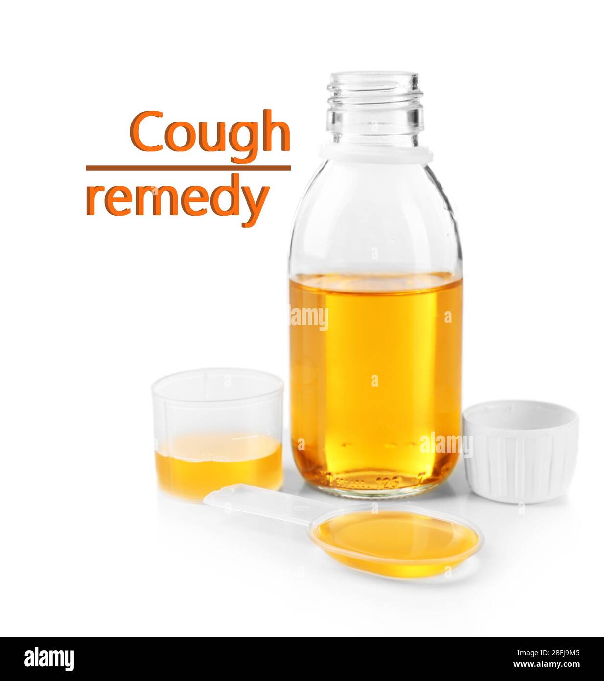 Cough syrup isolated on white Stock Photo - Alamy