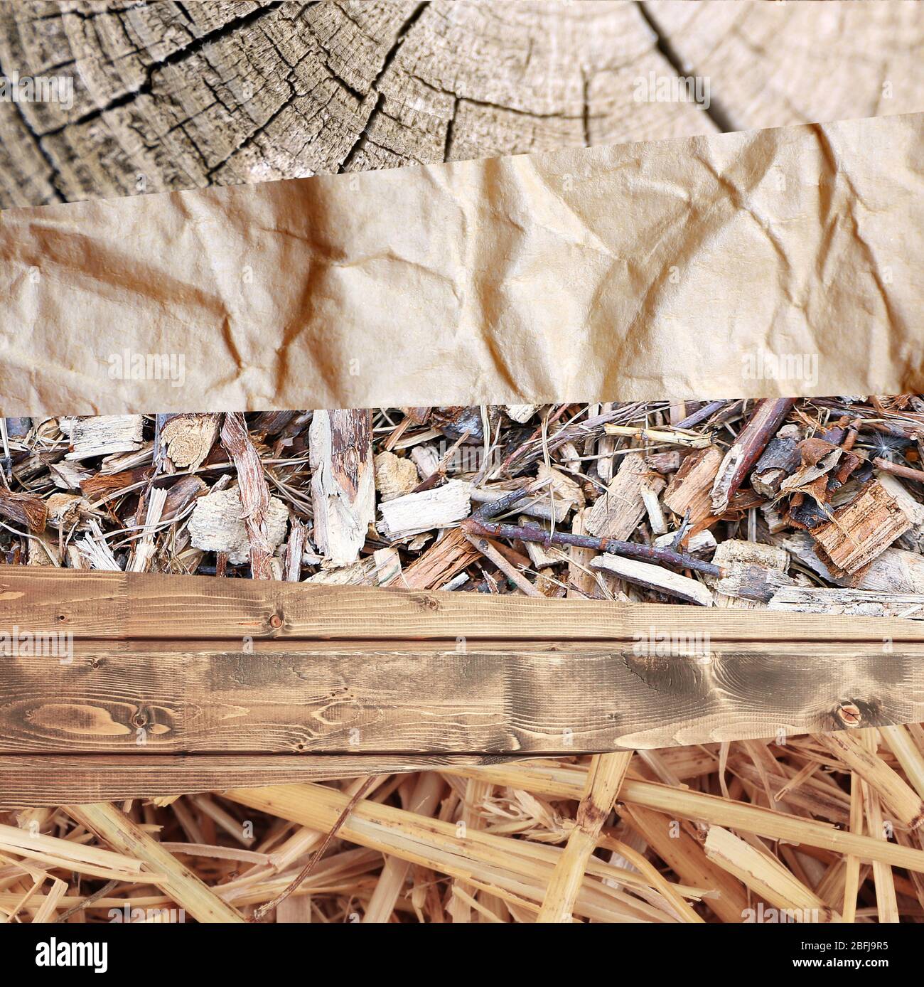 Assortment of different textures in collage, mix of textures as ...