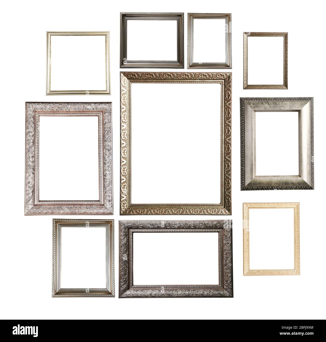 Collection of frames isolated on white Stock Photo - Alamy